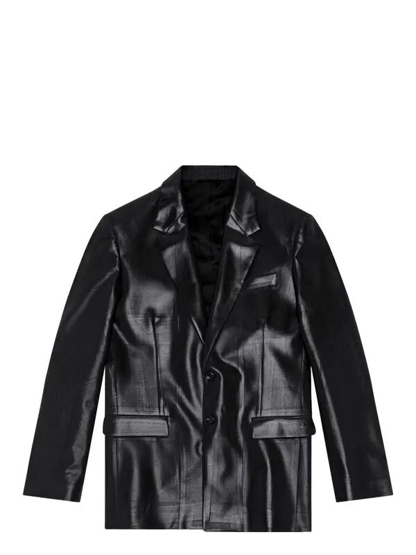 DIESEL J-stanley Coated-finish Blazer - Black