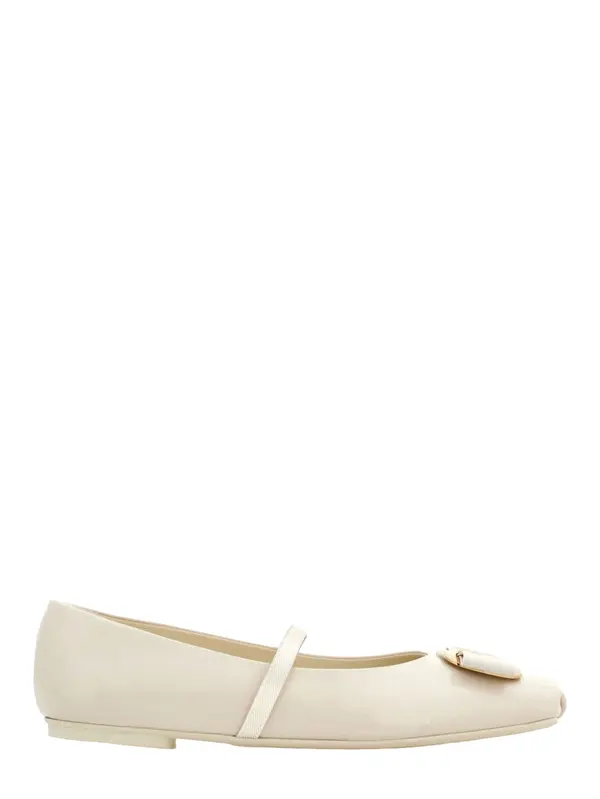 FERRAGAMO Vara Bow Ballerina Shoes - White