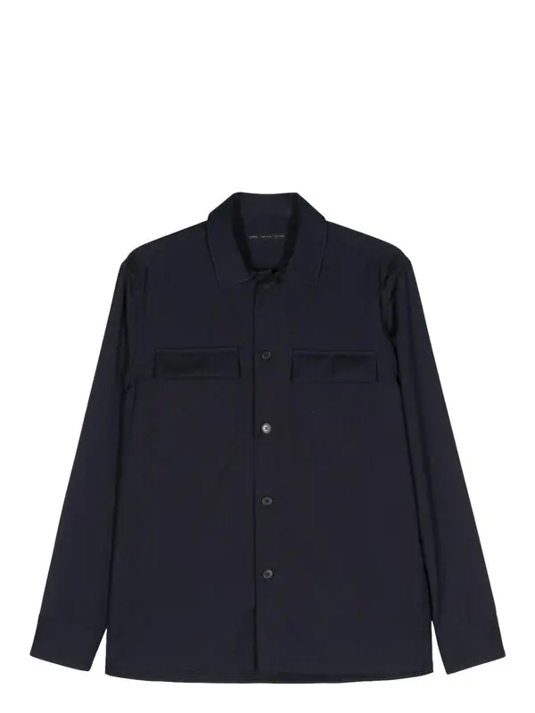 LOW BRAND Virgin Wool Shirt - Blue