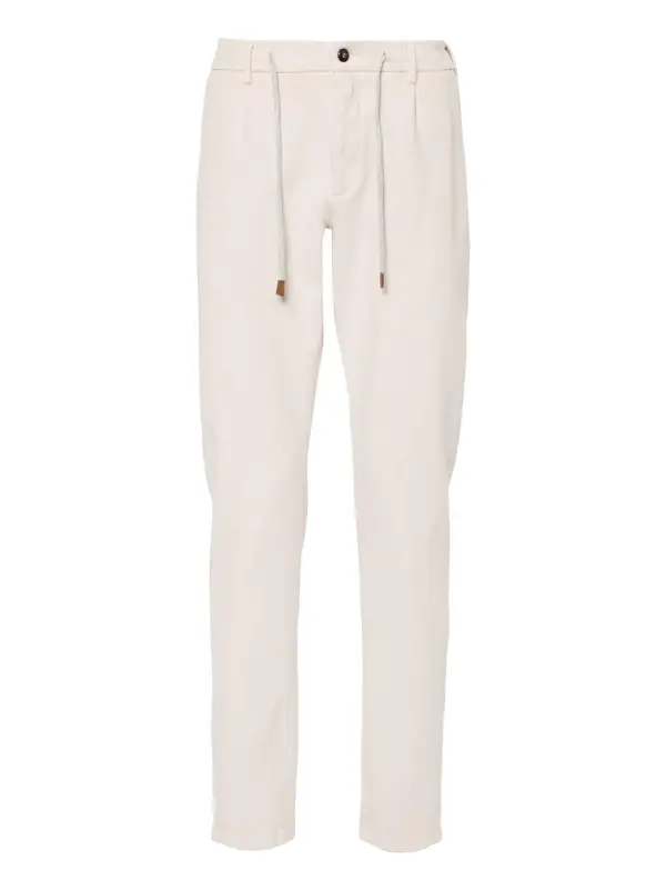 Eleventy Drawstring-fastening Trousers - Neutrals