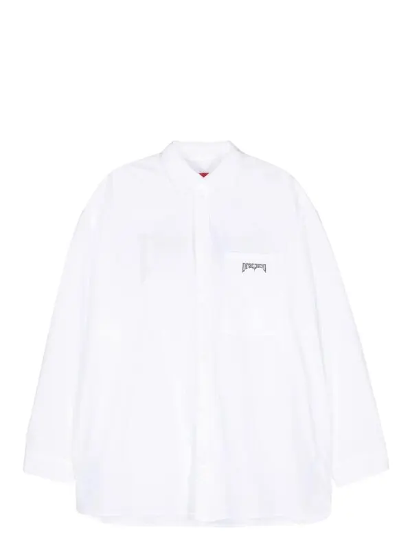 032C Logo-print Cotton Shirt - White