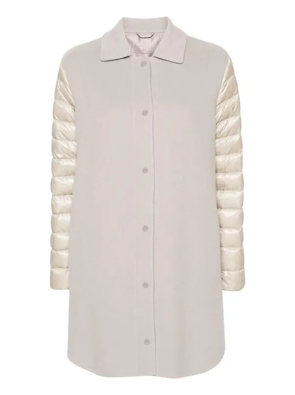 Herno Panelled Puffer Coat - Neutrals