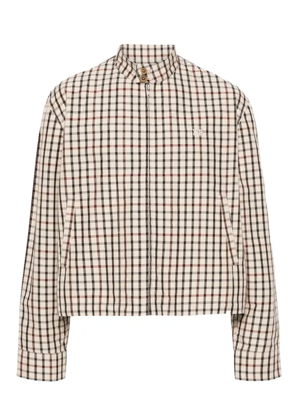 WALES BONNER Path Harrington Shirt Jacket - Neutrals
