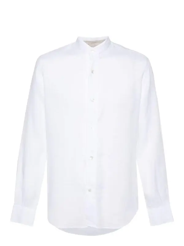 Eleventy Slub-texture Linen Shirt - White