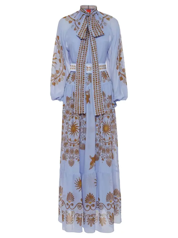 La DoubleJ Athena Silk Dress - Blue