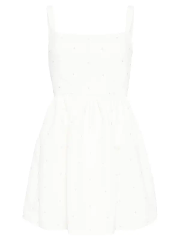 Sachin & Babi Quinn Pearl-embellished Minidress - White