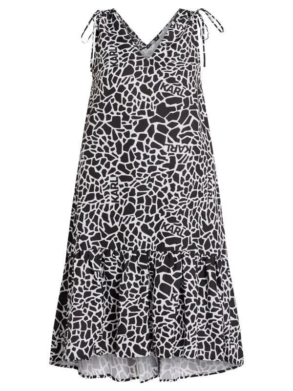 Karl Lagerfeld Animal-print Midi Dress - White