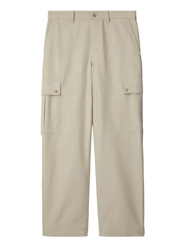 Burberry Cotton-blend Cargo Trousers - Neutrals