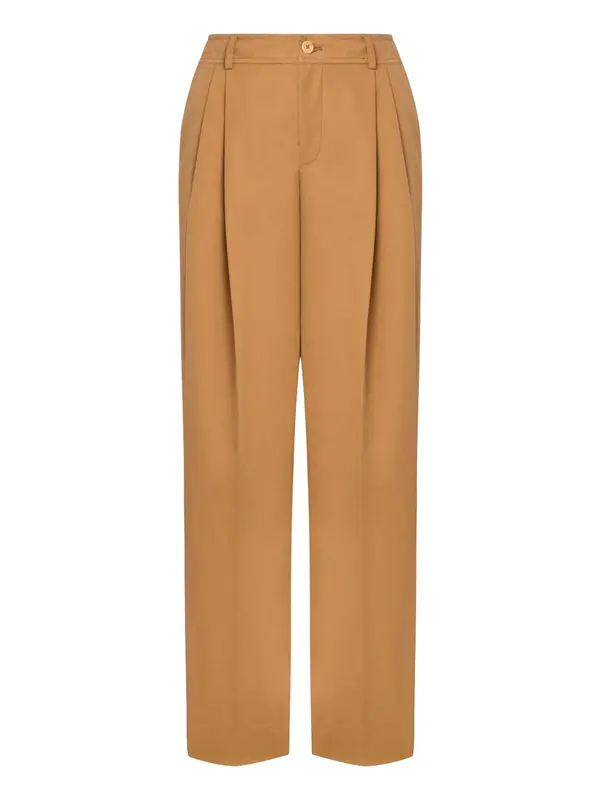 Moschino Pleat-detail Tailored Trousers - Brown