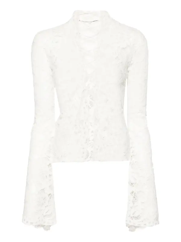 MANURI Sally Lace Blouse - White