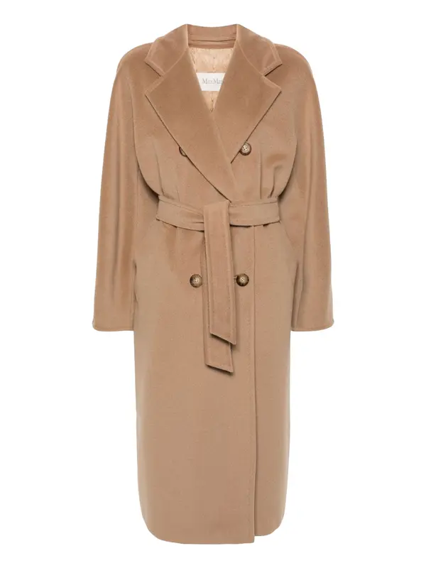 Max Mara Belted Double-breasted Coat - Neutrals