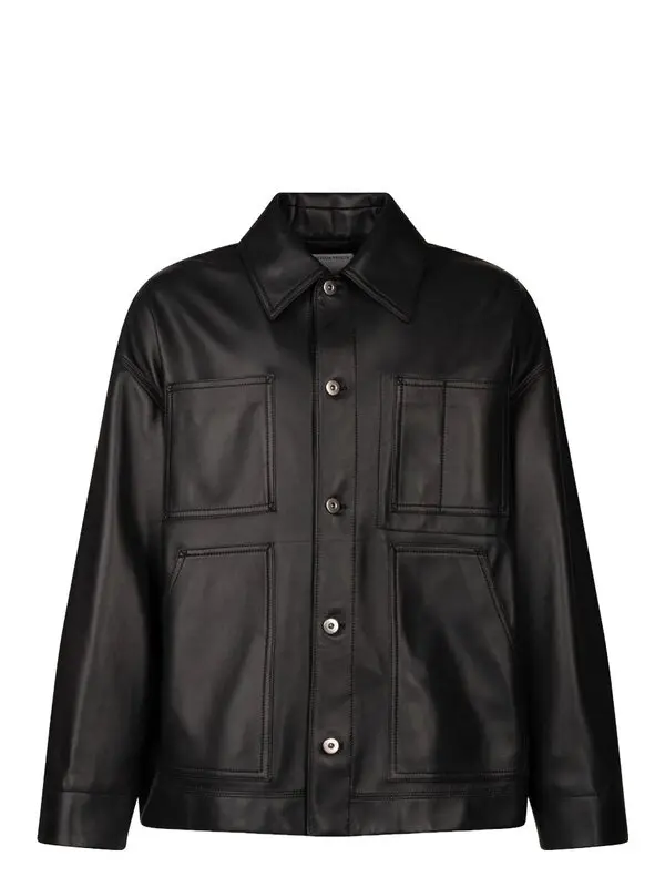 Bottega Veneta Nappa Leather Jacket - Black