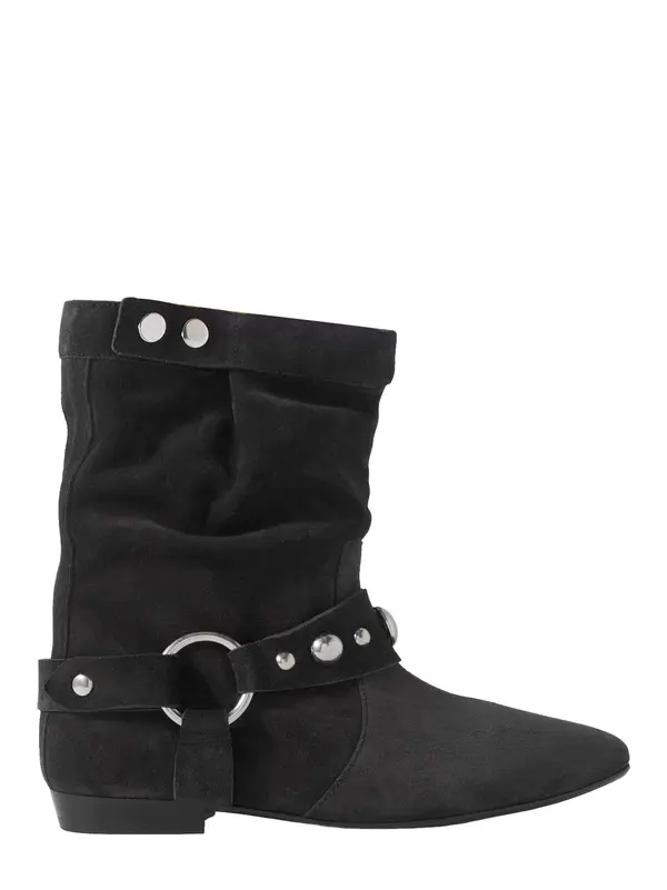 Isabel Marant Stania Studded Ankle Boots - Black