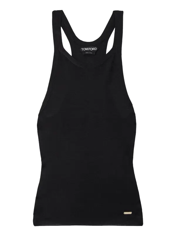 TOM FORD Knitted Silk Tank Top - Black
