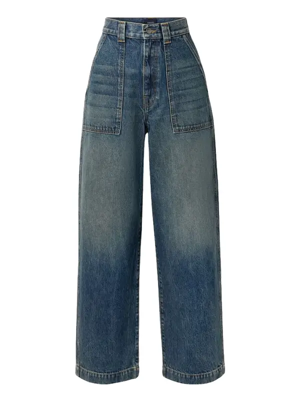 Khaite Hewitt High-rise Straight-leg Jeans - Blue