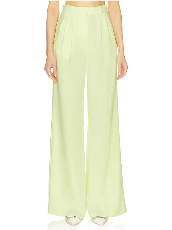 Amanda Uprichard Jane Wide Leg Pants - Butter Yellow
