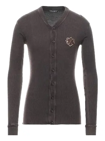 Dolce & Gabbana Cardigan In Wool Blend - Brown