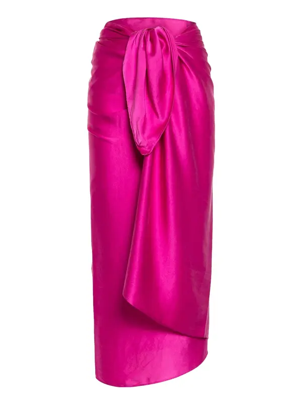 Dusan Self-tie Wrap Skirt - Pink
