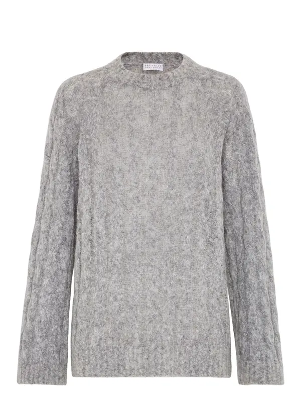 Brunello Cucinelli Cable-knit Jumper - Grey