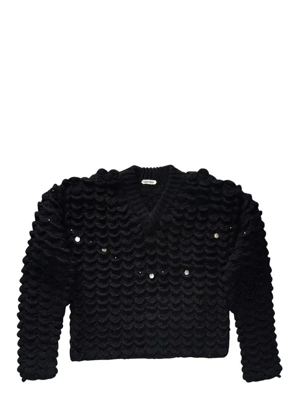 NAMACHEKO Embellished V-neck Jumper - Black