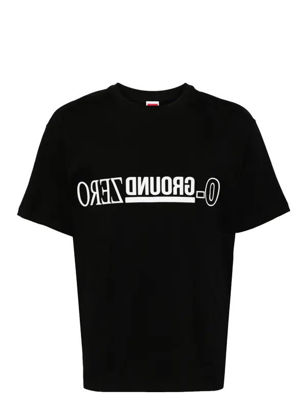 GROUND ZERO Logo-print Cotton T-shirt - Black