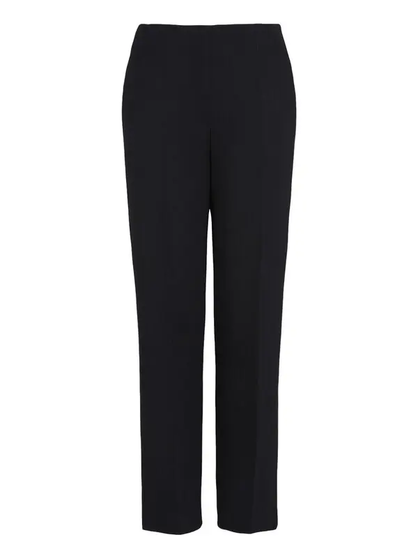 Giorgio Armani Straight-leg Wool Trousers - Black