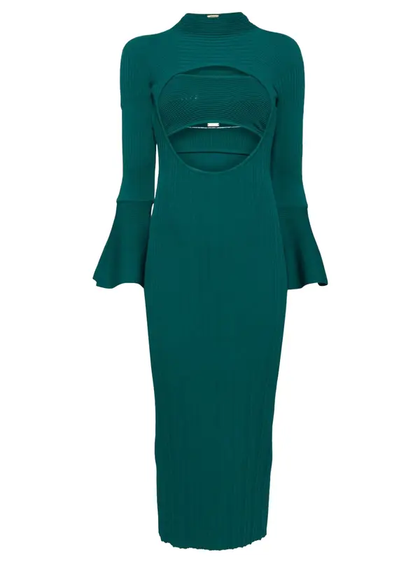 Cult Gaia Layered Cut-out Midi Dress - Green