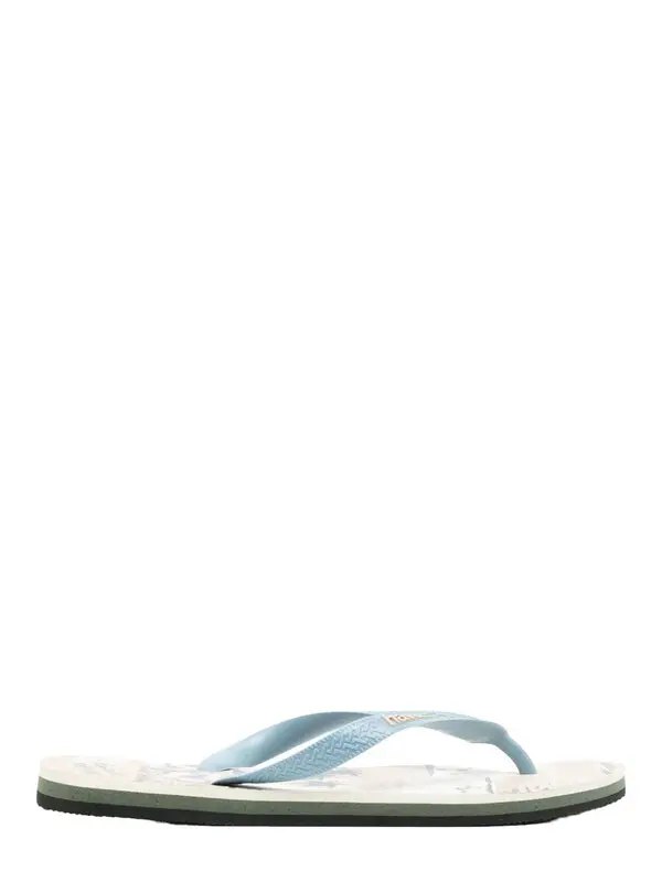 Maison Kitsuné X Havaianas Hawaiian-print Flip-flops - Neutrals