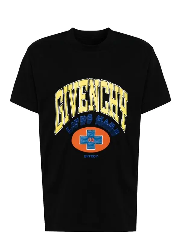 Givenchy Graphic-print Cotton T-shirt - Black