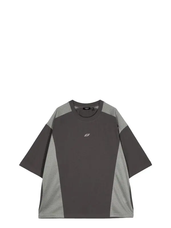 FIVE CM Paneled Cotton T-shirt - Grey
