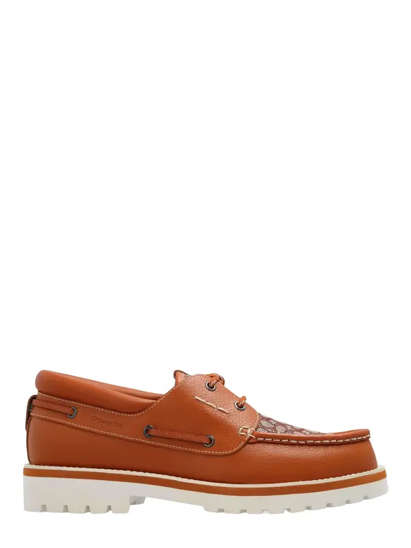Coach Benson Panelled Boat Shoes - Brown