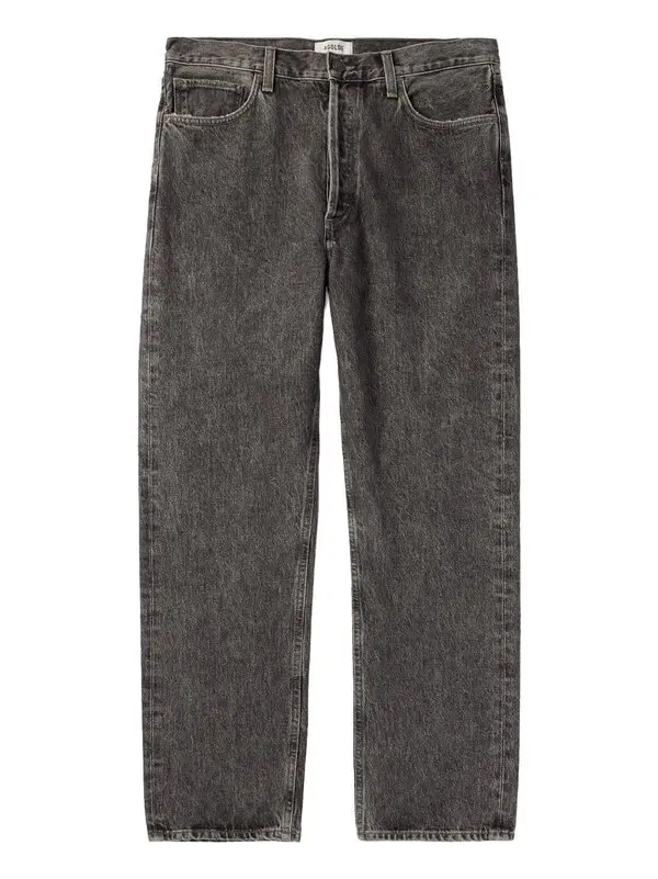 AGOLDE 90's Straight-leg Distressed Jeans - Gray