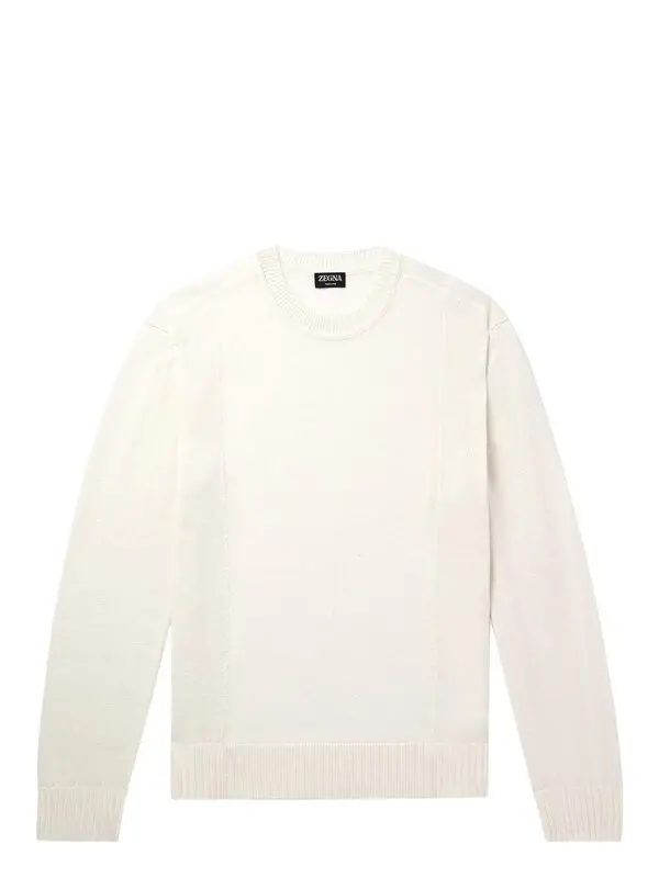 Zegna Linen And Silk-blend Sweater - Neutrals