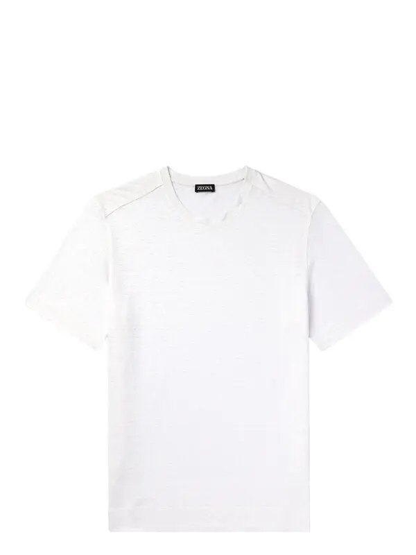 Zegna Linen-jersey T-shirt - White