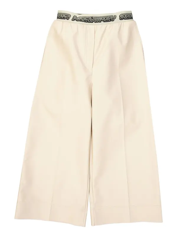 Stella McCartney Cropped Logo Pants - Beige