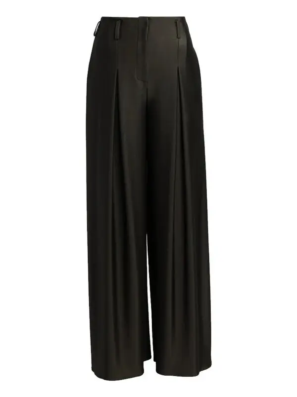 Giorgio Armani Jersey Wide-leg Pants - Coffee