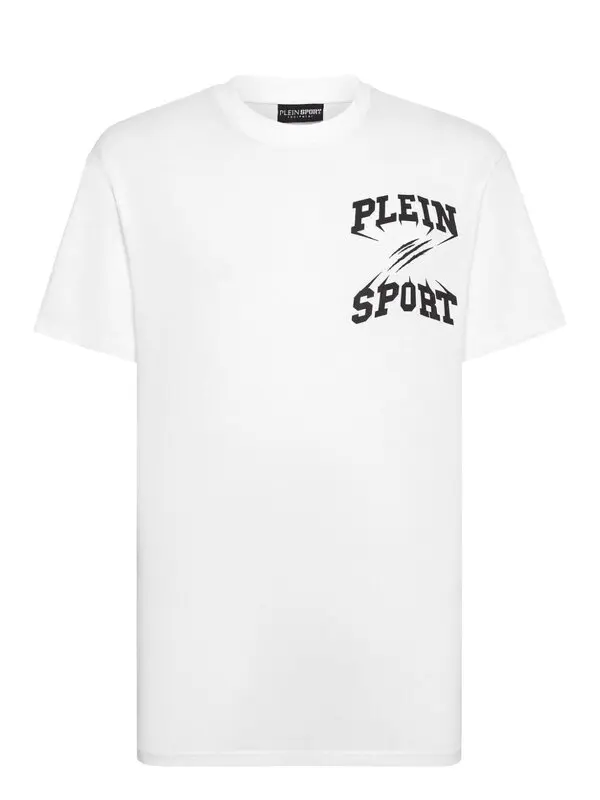PLEIN SPORT Logo-print Crew-neck T-shirt - White