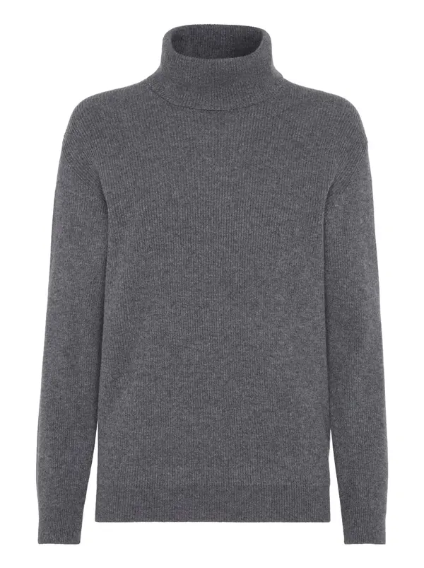 Brunello Cucinelli Roll-neck Cashmere Jumper - Grey