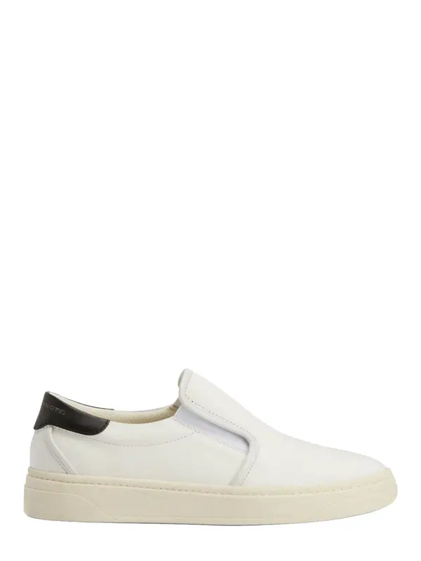 GIUSEPPE ZANOTTI Leather Slip-on Sneakers - White
