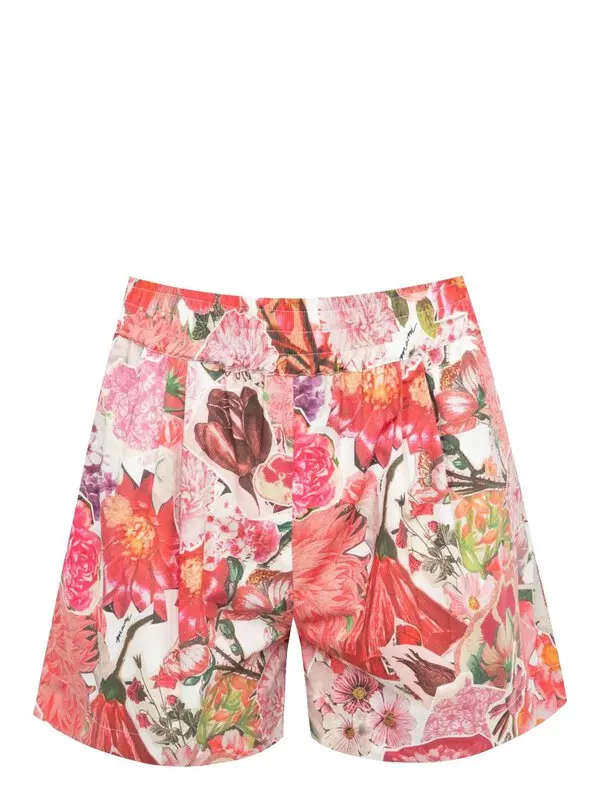Marni Floral-print Twill Shorts - Pink