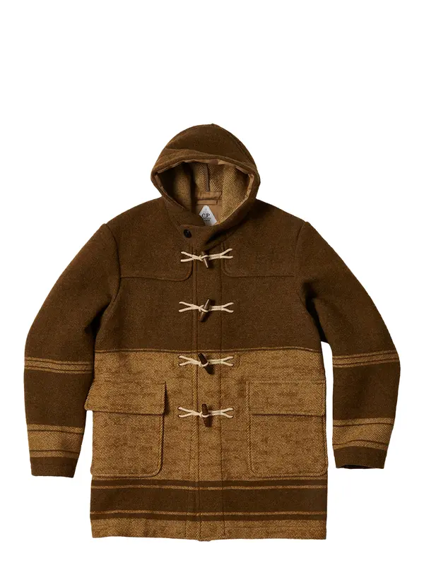 PALACE X C.p. Company Duffel Jacket Rubber Wool - Brown