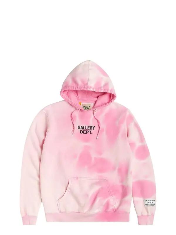 GALLERY DEPT. Sunfaded Centered Logo Hoodie - Pink