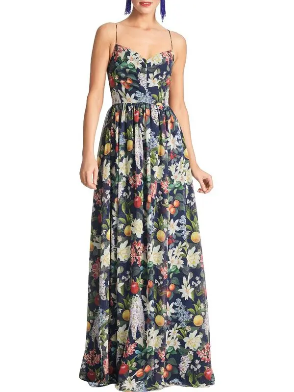 Sachin & Babi Sienna Floral Chiffon Gown - Alto Giardino