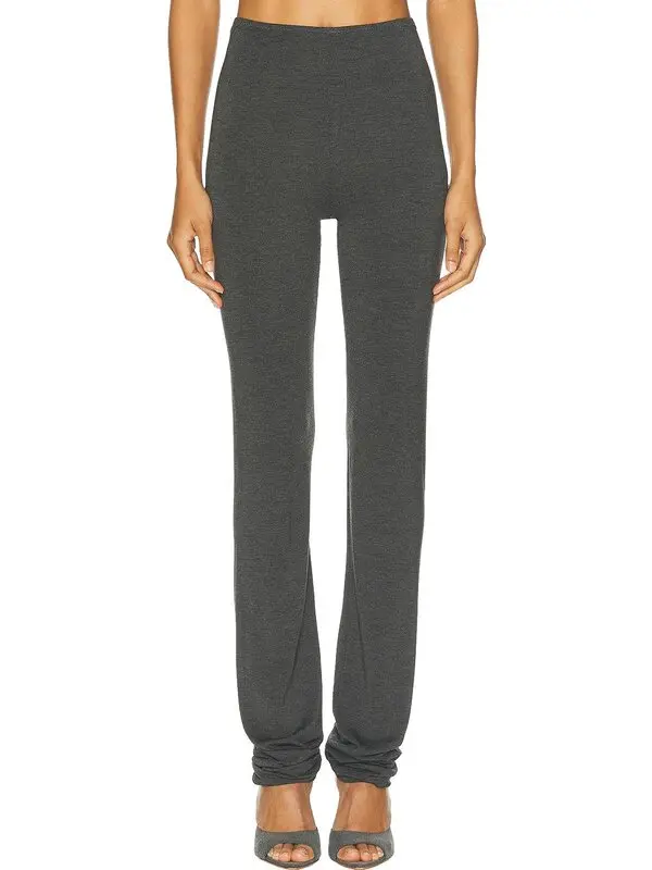 Norma Kamali Lazy Legging In Charcoal - Dark Grey