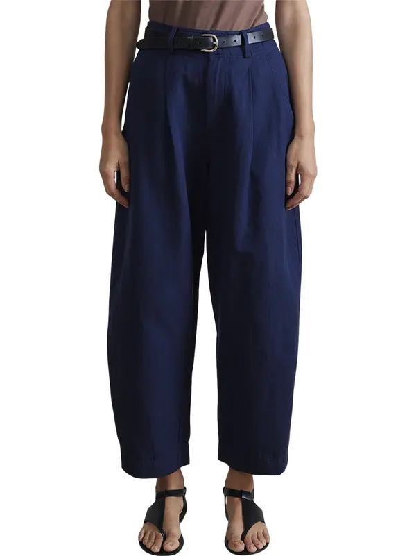 APIECE APART Bari Cropped Wide-leg Trousers - Indigo