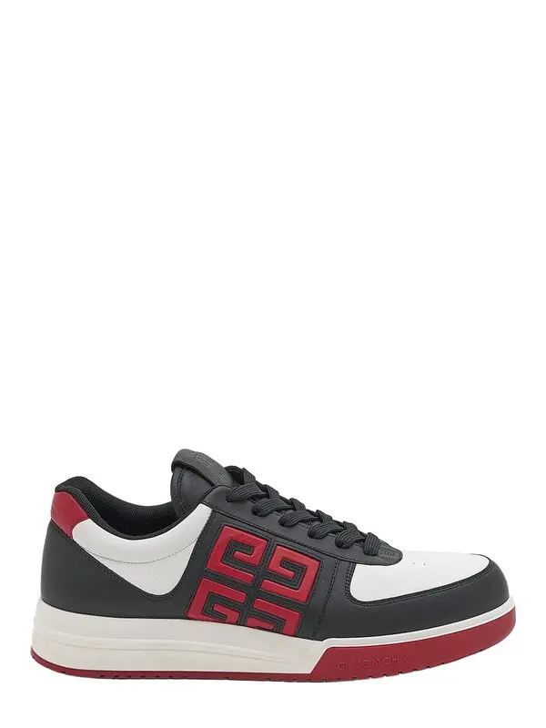 Givenchy G4 Bicolor Leather Low-top Sneakers - Black/white/red