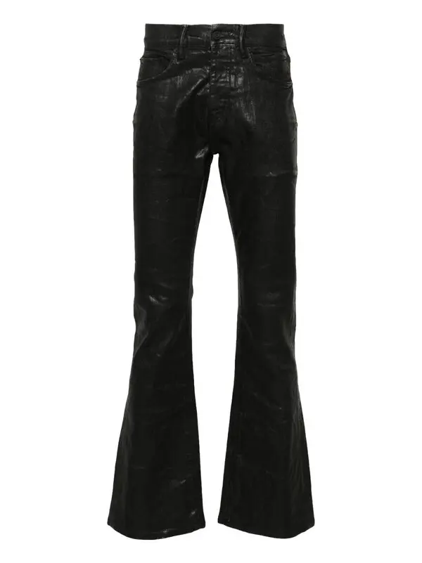 PURPLE BRAND P004 Low-rise Flared Jeans - Black