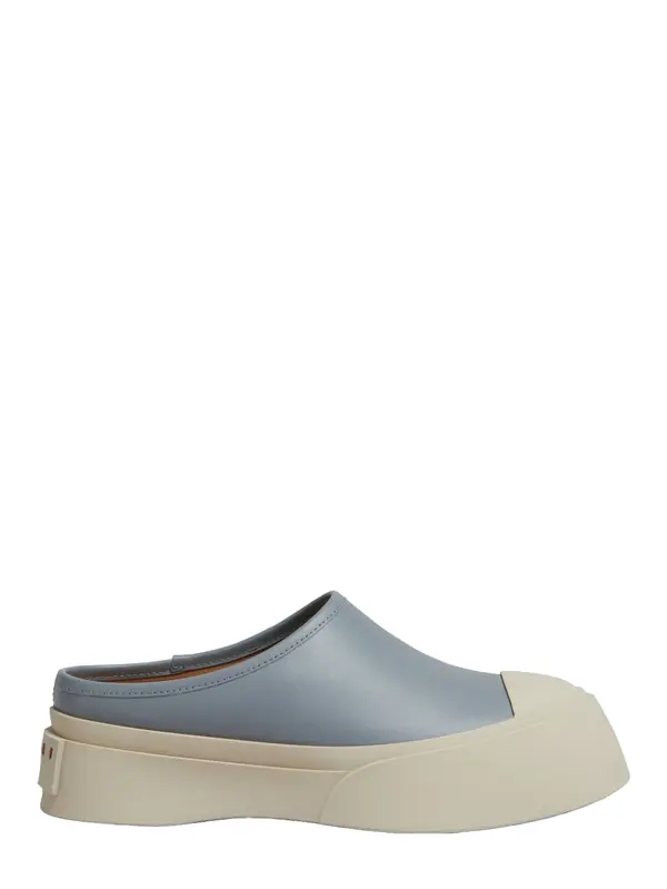 Marni Mary Jane Leather Mules - Grey