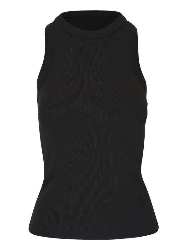 Veronica Beard Sleeveless Ribbed Top - Black