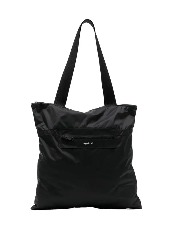 AGNÈS B. Logo-print Tote Bag - Black